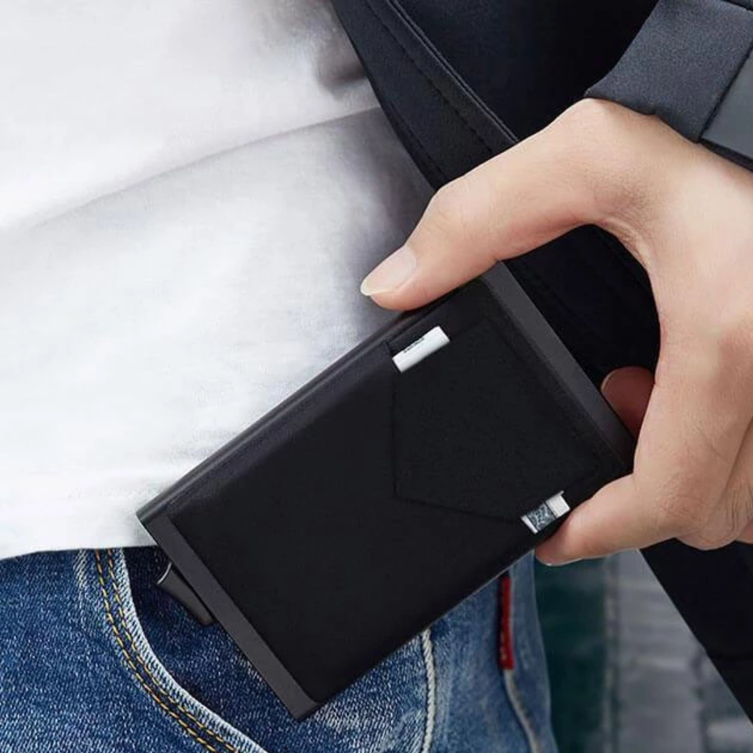 Porta Cartão Inteligente Antifurto com Bloqueio RFID – Mkg Imports